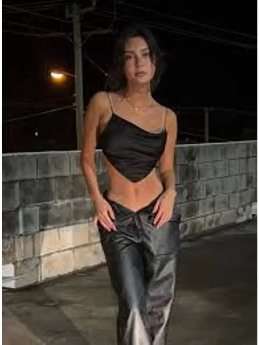 Princess Polly | Tops | Princess Polly Julia Top Black Satin Backless ...